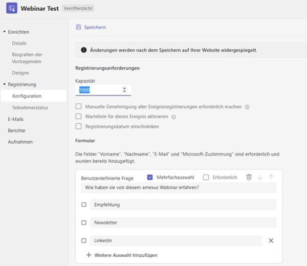 Webinare mit Microsoft Teams - amexus®